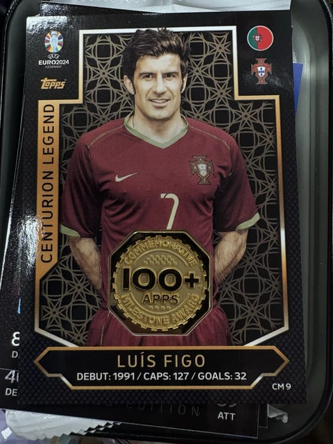 TOPPS MATCH ATTAX Euro 2024 Luis Figo Centurion relic card £21.00 - PicClick UK