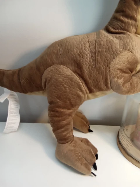 VELOCIRAPTOR DINOSAUR SOFT Brown Plush Stuffed Animal 14" Raptor IKEA ...