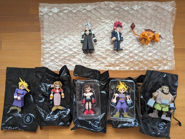 FINAL FANTASY VLL FF7 SQEX REMAKE Memorial Mini Polygone Figurine 8 Set ...