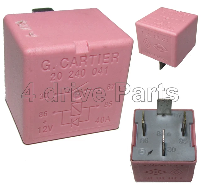 8200308271 RENAULT CLIO Trafic Megane Vivaro Nissan 4-polig rosa Relais ...