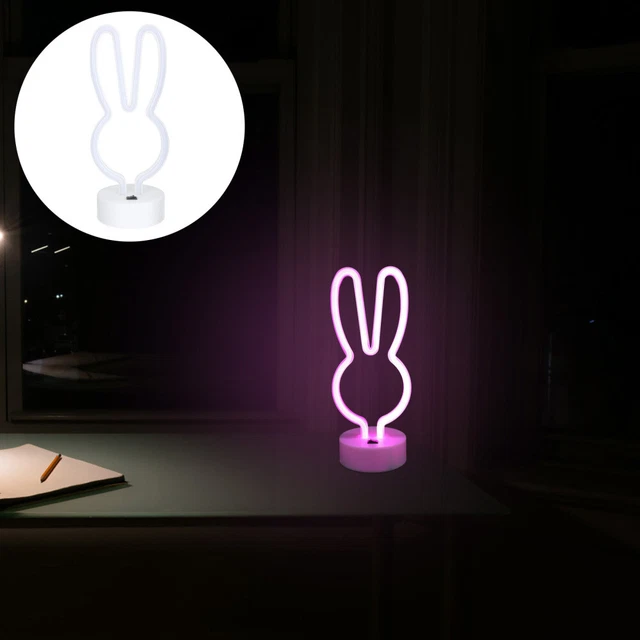 LED NEON SIGNS Night Light Desktop Bunny Rabbit Easter Shape £15.19 ...