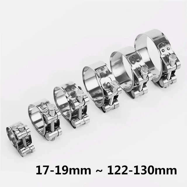 SUPER CLAMPS HEAVY Duty Exhaust Clamp 201 Stainless Steel strong hose ...