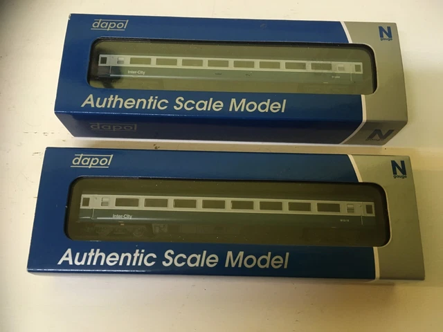 LOT..656X....N GAUGE DAPOL MK3 BLUE/GREY INTERCITY .X ..2..M12068 ...