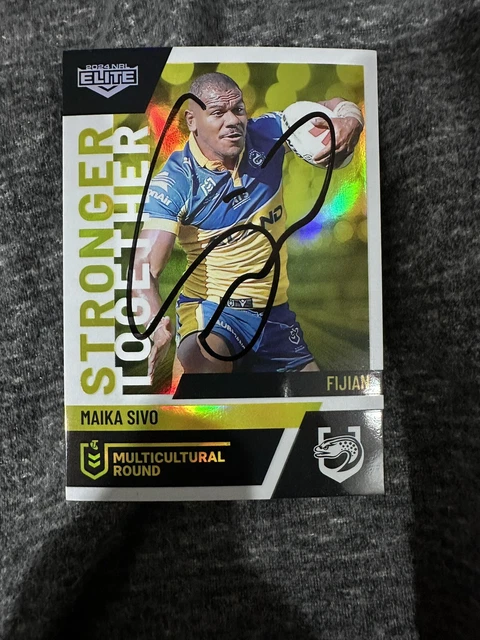SIGNED MAIKA SIVO Parramatta Eels 2024 NRL Elite Multicultural Card £7. ...