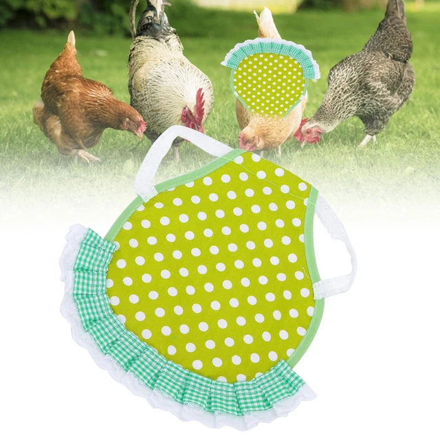 (GREEN AND WHITE Dots) Chicken Vest Elastic Lace Chicken Back Protector ...