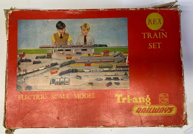 VINTAGE TRIANG 00 Gauge REX Train Set. Video available see description ...
