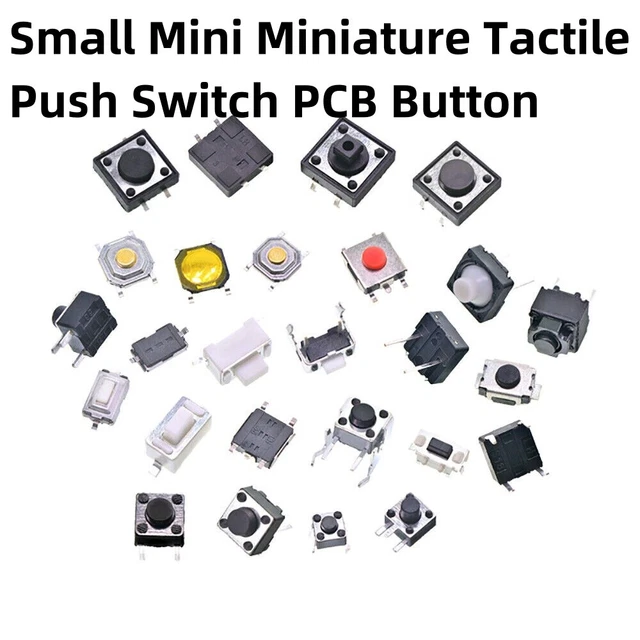 12×12×5/3×6×5/6×6×5MM SPST SMALL Mini Miniature Tactile Push Switch PCB ...