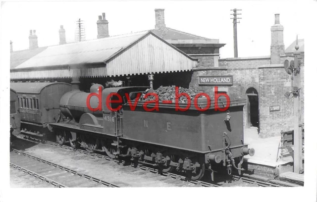 RAILWAY PHOTO LNER D3 4316 New Holland Town 1946 GNR Ivatt 4-4-0 Loco £ ...