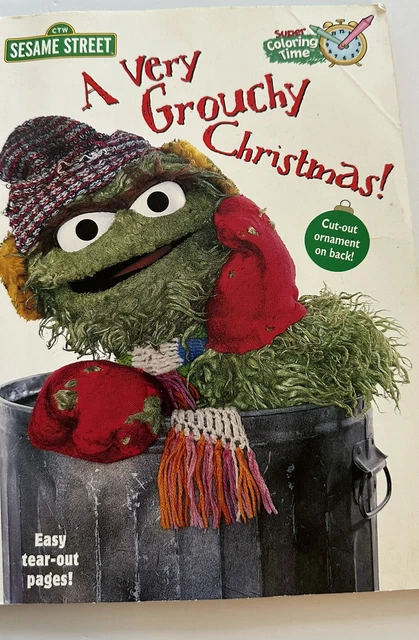 SESAME STREET A very Grouchy Christmas Colouring In Book Unused New ...