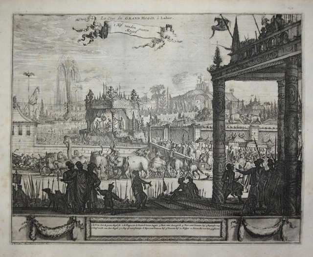 LAHORE PAKISTAN MU Mughal Empire Hinduism Ritual Engraving Copperplate ...