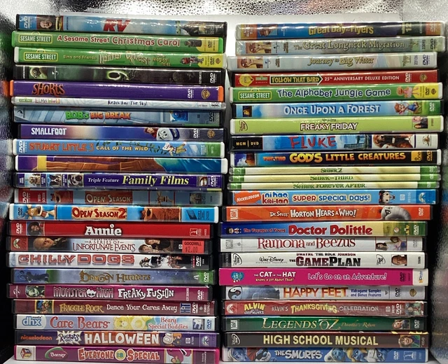 DISNEY KIDS FAMILY Animation DVD Lot Bundle 45 Movies Nickelodeon ...