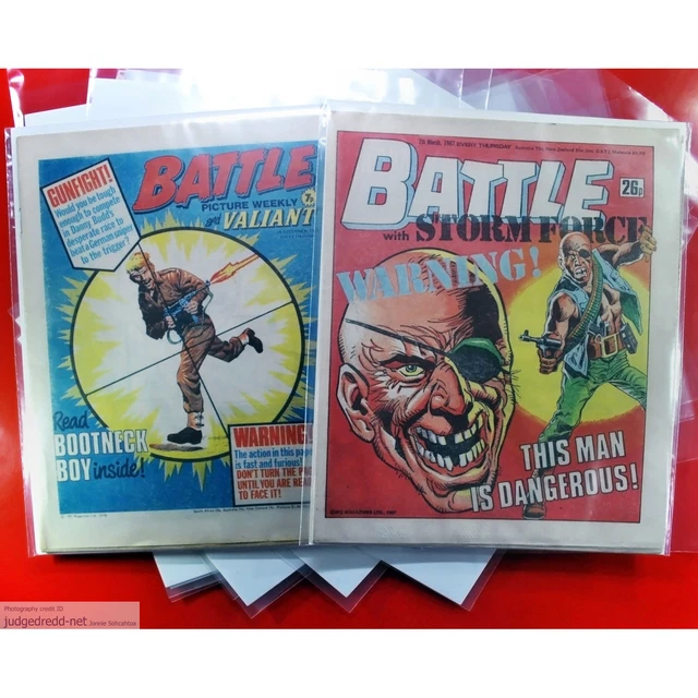 BATTLE STORM FORCE Comic Bags ONLY / Sleeves Size2 for UK Issues ...