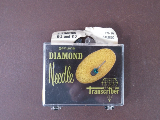 TRANSCRIBER DIAMOND PHONOGRAPH Needle PS-14, EUPHONICS E1, E2, (AC) $13 ...