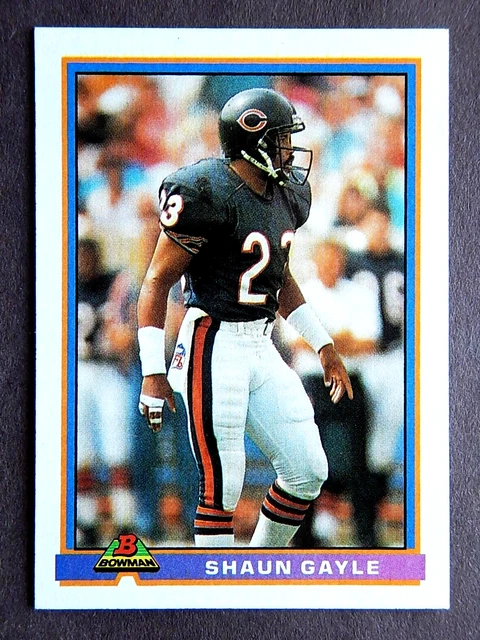 CARTE DE FOOTBALL Shaun Gayle #52 Bowman 1991 (Chicago Bears) vintage ... CARTE DE FOOTBALL Shaun Gayle #52 Bowman 1991 (Chicago Bears) vintage ...