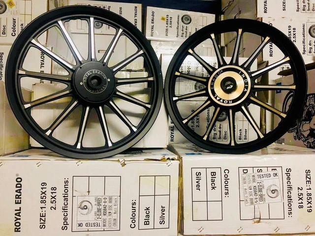 ROYAL ENFIELD CLASSIC350/500 /Thunderbird Alloy Wheel Kit 19"/18" Disc ...