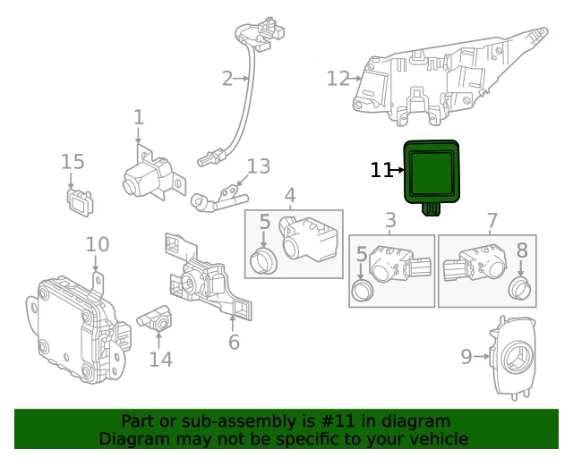 GENUINE LEXUS COLLISION Warning Sensor 882B1-0E011 $702.40 - PicClick CA