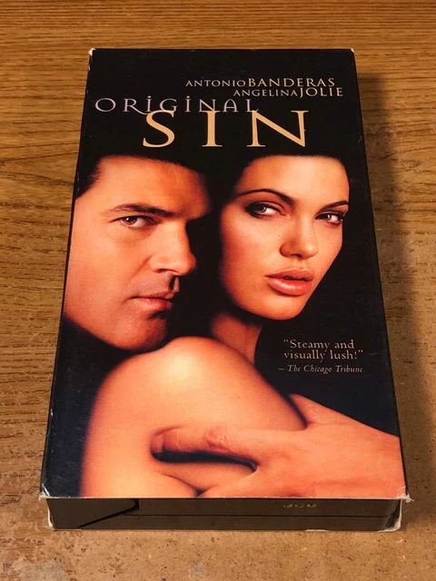 ORIGINAL SIN VHS VCR Video Tape Used Movie Angelina Jolie Antonio ...