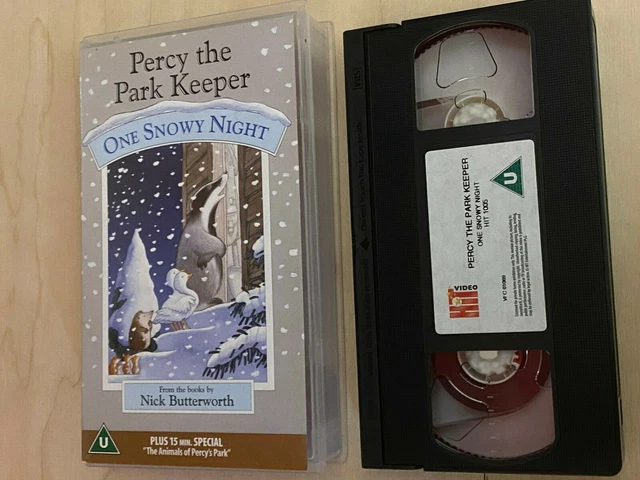 ONE SNOWY NIGHT Percy the Park Keeper , Nick Butterworth VHS Video pre ...