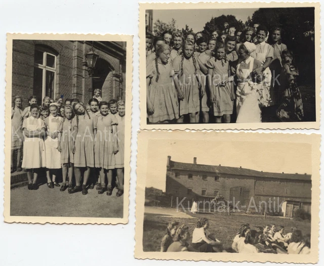 B209 FOTO WEHRMACHT Partei Jugend girl Mädchen bdm Uniform Tracht Zöpfe ...