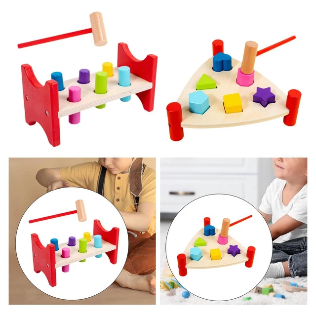 JOUET EN BOIS coloré pour garçons et filles, cadeaux d'anniversaire ...