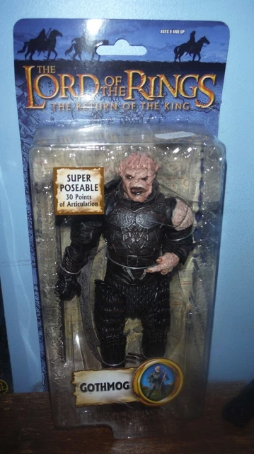 BNIB LORD OF The Rings Poseable Gothmog Orc Toy Biz Action Figure Rotk ...