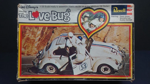 REVELL HERBIE LOVE Bug Started - 1/25 Scale Model Kit Collection Lot 71 ...