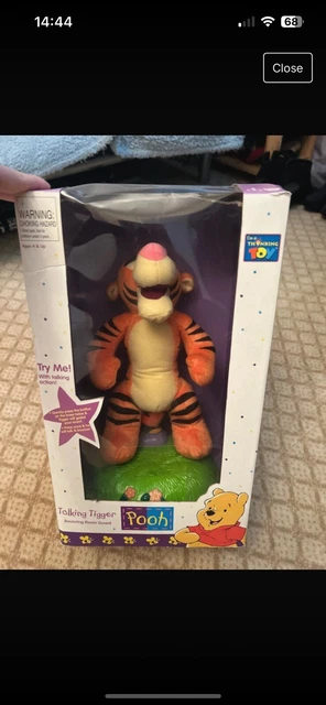 VINTAGE DISNEY TIGGER Toy Mattel Talking & Bouncing-1998 12" Plush ...