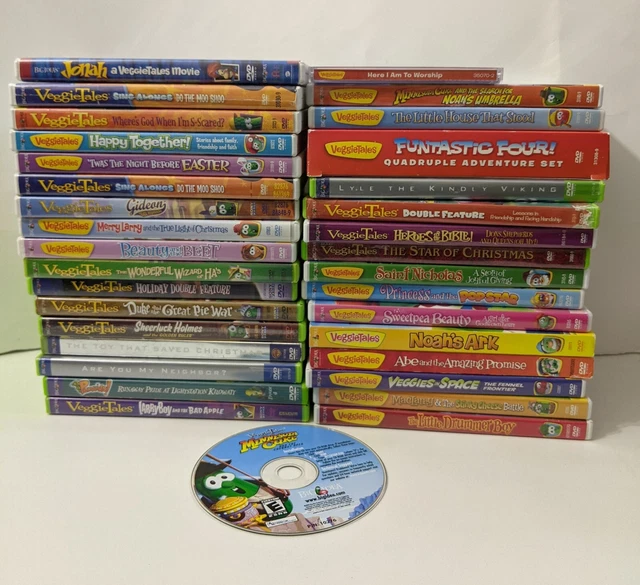 LOT OF 38 VeggieTales Dvds and Cd, PC Game Multipack Dvd Set Included ...