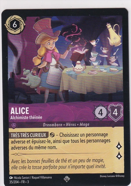 CARTE LORCANA ALICE 35/204 Super Rare Chapitre 3 Carte Neuve Sous Sleeve EUR 1,20 - PicClick FR
