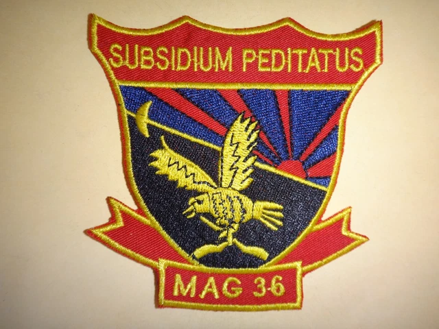 VIETNAM GUERRE PATCH Usmc Marine Avion Groupe MAG-36 Slogan Subsidium ...
