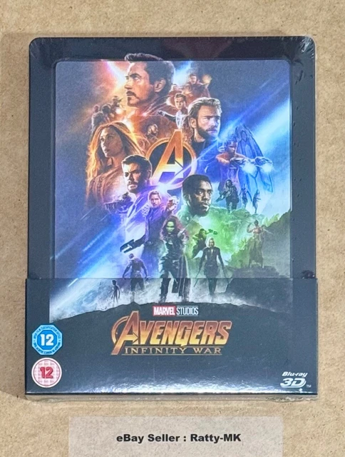 AVENGERS INFINITY WAR - Uk Exclusive Lenticular 3D + 2D Blu Ray ...