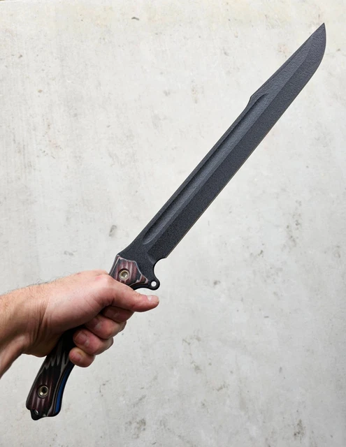 BUSSE COMBAT CUSTOM Shop INFI F-16 Coated Battle Knife/Sword W/Nuclear ...