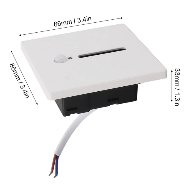 LED STEP LIGHT 3W Recessed Motion Seneor Dusk To Dawn Sensor 4000K ...