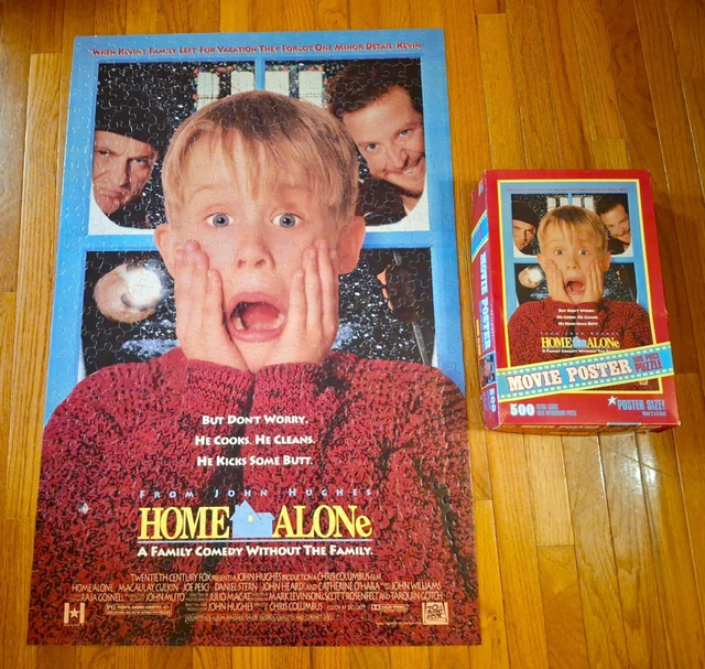 HOME ALONE MOVIE Poster Puzzle Jigsaw 1991 COMPLETE Milton Bradley ...