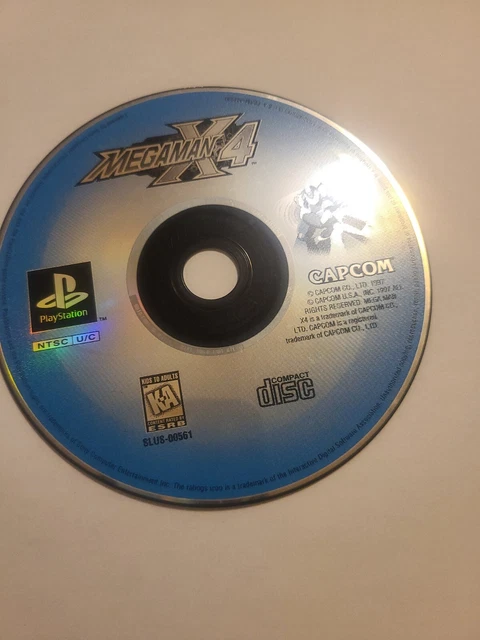 MEGA MAN X4 (Sony PlayStation 1 PS1 1997) Game Disc Only Tested Black ...