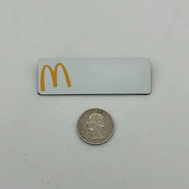 MCDONALDS ARCH LOGO Official Original Uniform Employee Name Badge Tag ...