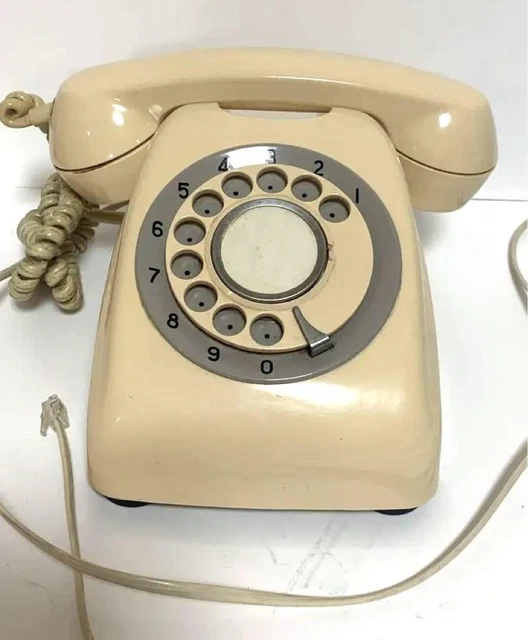 CREAM COLOR ROTARY Phone Showa Retro £51.95 - PicClick UK