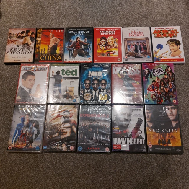 MIXED DVD BUNDLE of 16 Movies | Action, Crime, Comedy | 10 Sealed & 6 ...