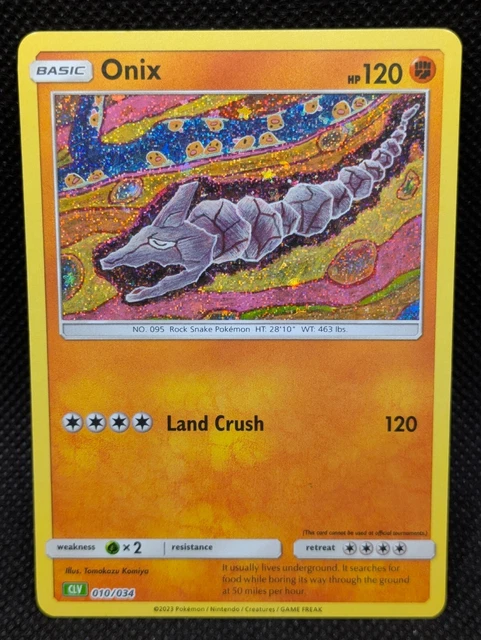 CARTE POKEMON ONIX - HOLO Classic Collection CLV ANGLAIS - 010/034 EUR ...