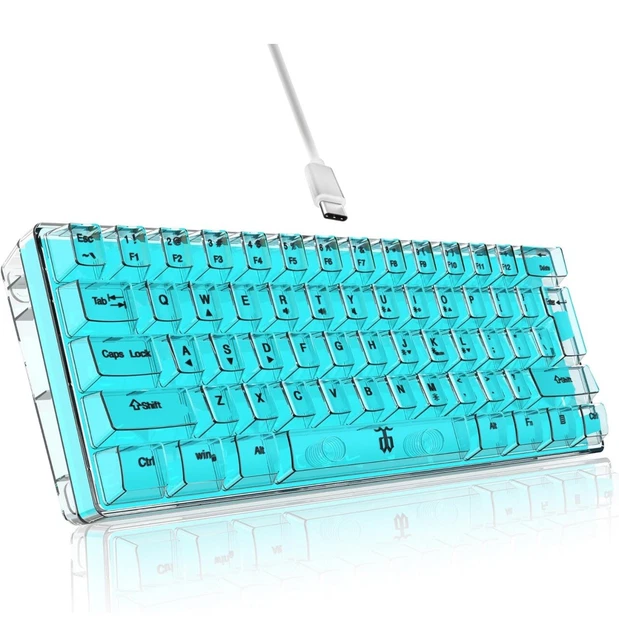 60% KEYBOARD WIRED Gaming RGB Backlit Ultra-Compact Mini Keyboard ...