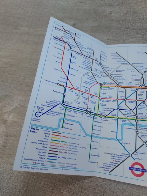 MAY 1994 LONDON Underground Tube Map Pocket Diagram Journey Planner £14 ...