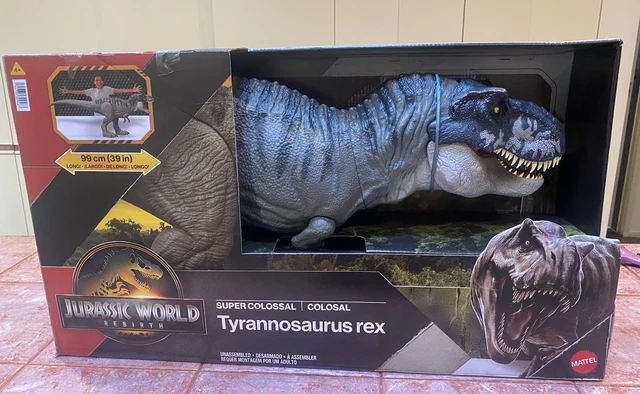 JURASSIC WORLD REBIRTH Super Colossal Tyrannosaurus Rex Toy Mattel $180 ...