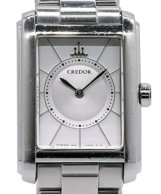 SEIKO CREDOR SIGNO GSTE863 1E70-0CT0 Quartz Silver Dial Bracelet Womens ...