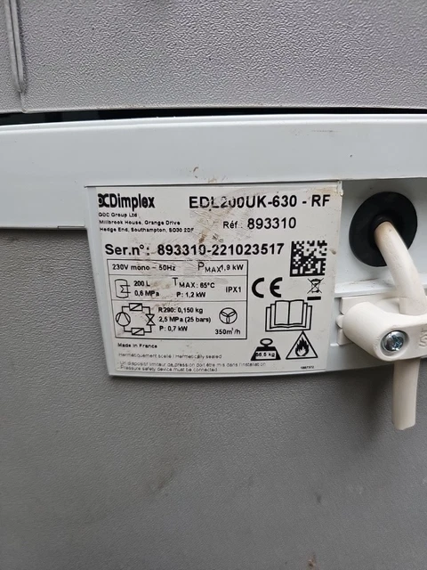 DIMPLEX EDELL 200 Litre Hot Water Heat Pump £1,536.70 - PicClick UK