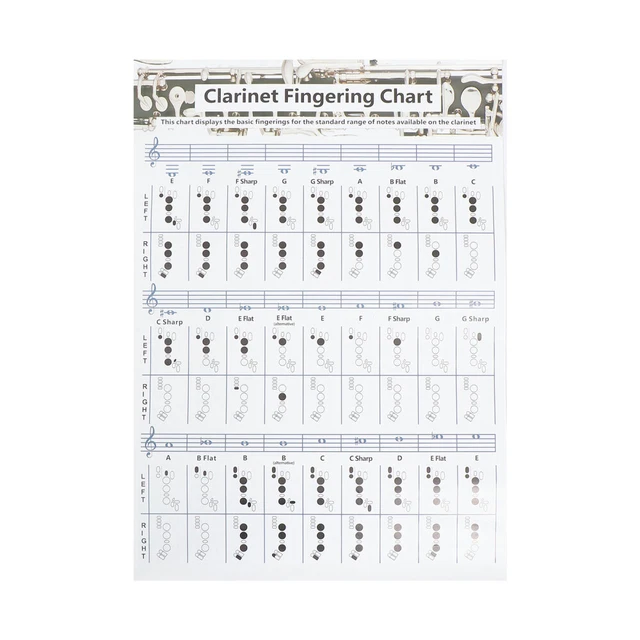 CLARINET LEARNING GUIDE Chord Chart Beginner Clarinet Tracking Chart £7 ...