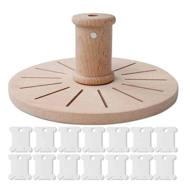 BOBBIN RACK FOR Embroidery Round Wooden Floss Bobbin Holder Beech ...