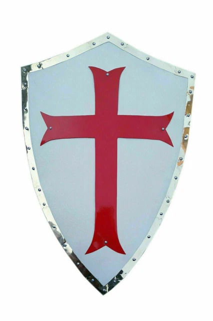 MEDIEVAL TEMPLAR CROSS Shield Armor Knights Combat Shield LARP Warrior ...