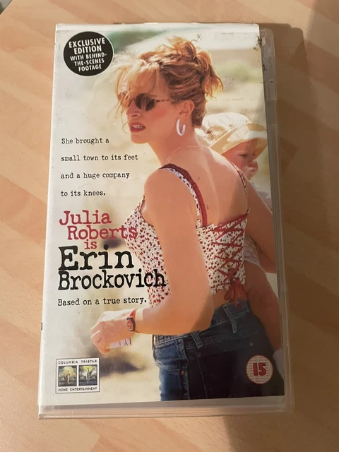ERIN BROCKOVICH VHS ~ Julia Roberts ~ Original 2000 Video Tape And Case ...