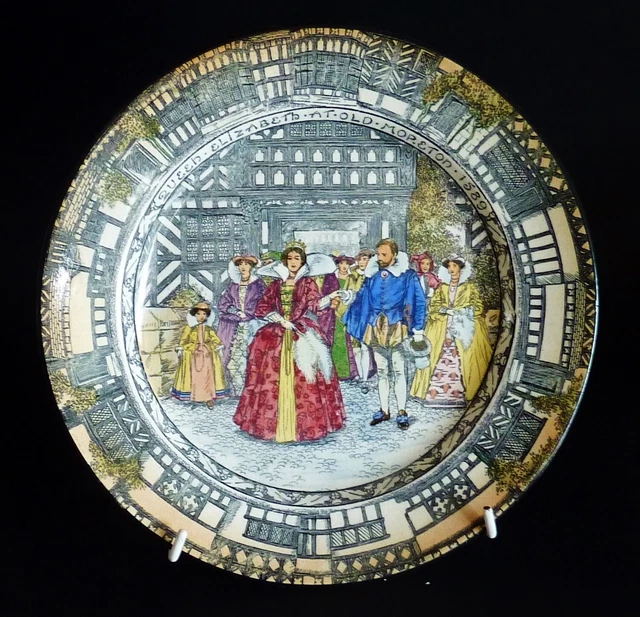 ROYAL DOULTON ELIZABETHAN Series Ware MORETON HALL display PLATE D3858 ...