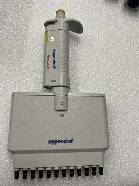EPPENDORF RESEARCH 100 10-100ul 12-Channel Multichannel Pipette $325.00 ...